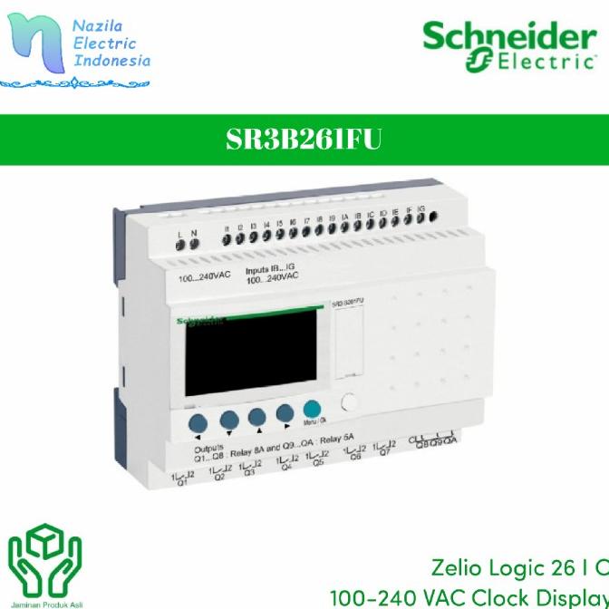 Jual Schneider Zelio SR 26 I/O Rel 220 VAC SR3 B261FU / SR3B261FU ...