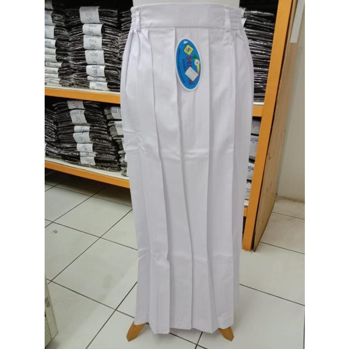 Jual ROK SERAGAM SEKOLAH REMPEL PUTIH PANJANG | Shopee Indonesia