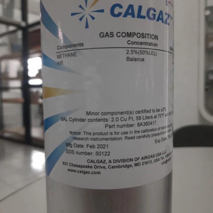 Jual Cylinder Gas Single Methane (Ch4) 2.5%Vol 50% Lel Air Balance ...