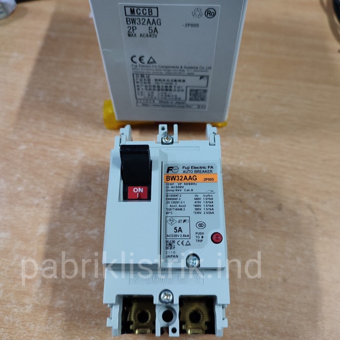 Jual Breaker NFB MCCB 2P 5A Fuji electric original persamaan BW32 AAG | Shopee Indonesia