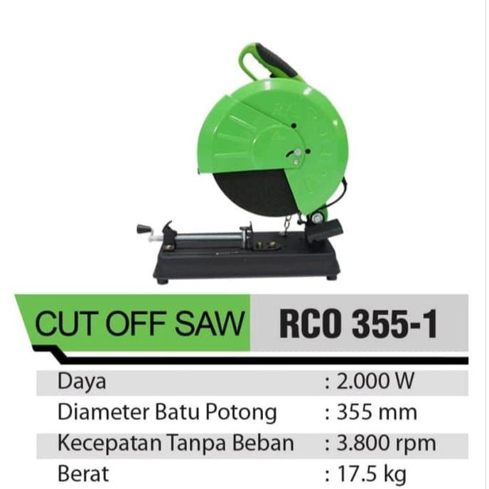 Jual RYU CUT OFF 14" MESIN POTONG BESI RCO 355-1 Pusat Teknik ...