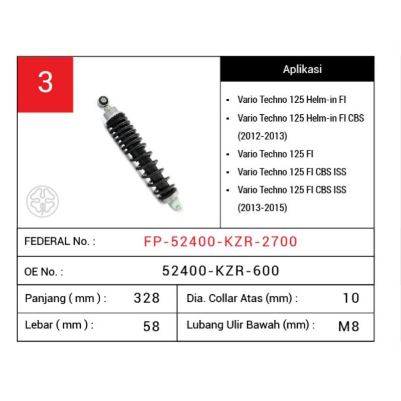 Jual SHOCK BELAKANG MOTOR HONDA VARIO 125 VARIO 150 BEAT FI ESP BEAT POP BEAT STREET FEDERAL ...