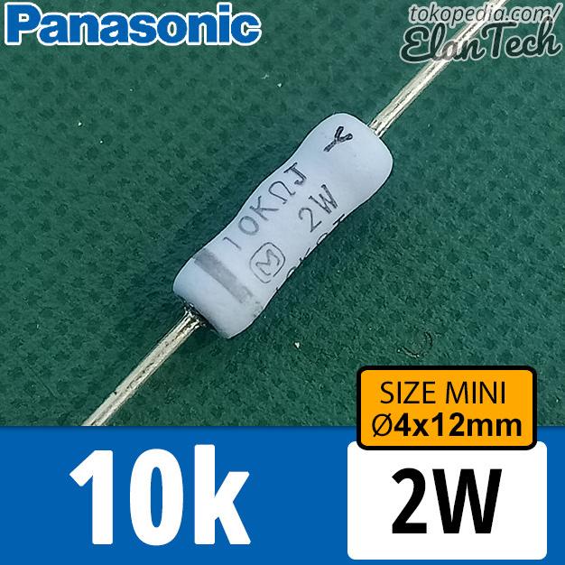 Jual Resistor 10k 2W Panasonic miniaturized size 1W 10 Kilo Ohm Elan73c ...