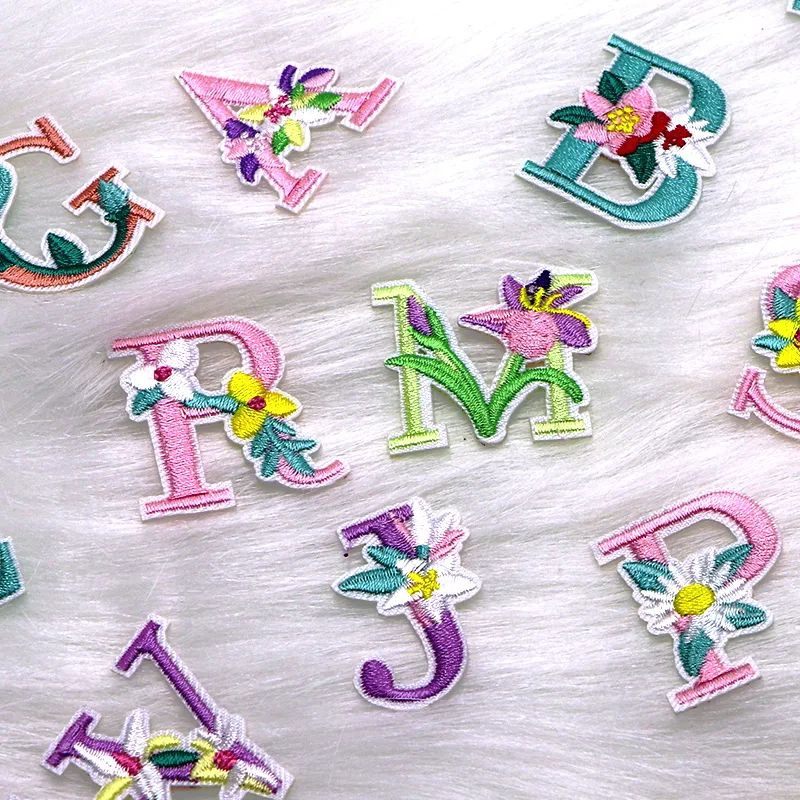 Jual Huruf Bunga Part 2 iron patch | Shopee Indonesia