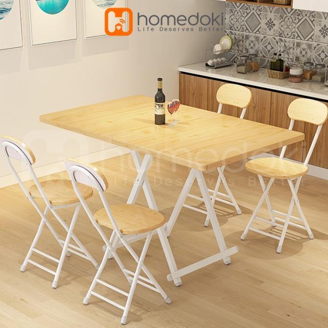 Jual Meja Lipat Portable/ Meja Makan Portable/ Meja Lipat Besi/ Meja Kayu Nozymarket | Shopee ...