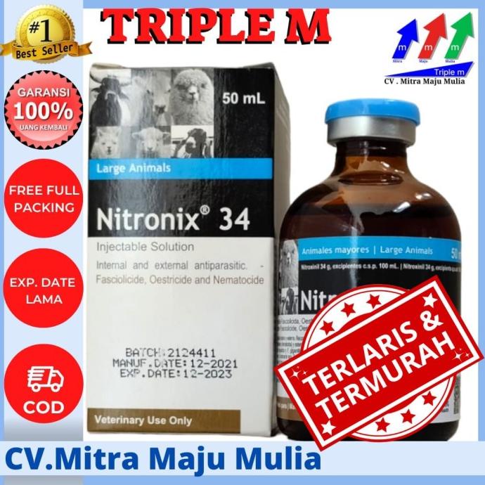 Jual NITRONIX 34 Triple M - OBAT CACING HATI DAN PENCERNAAN tom03 ...