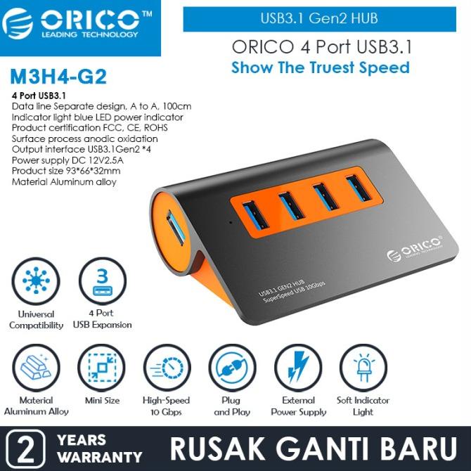 Jual PROMO ORICO M3H4-G2 4 Port USB3.1 Gen2 HUB | Shopee Indonesia