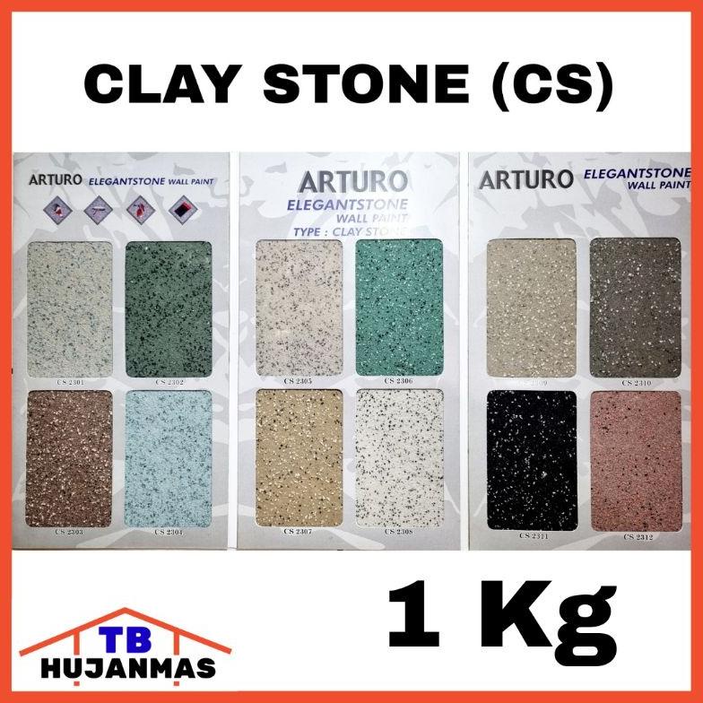 Jual ARTURO Cat Tembok Dinding Tekstur Tipe CLAY STONE (CS) 1 Kg ...