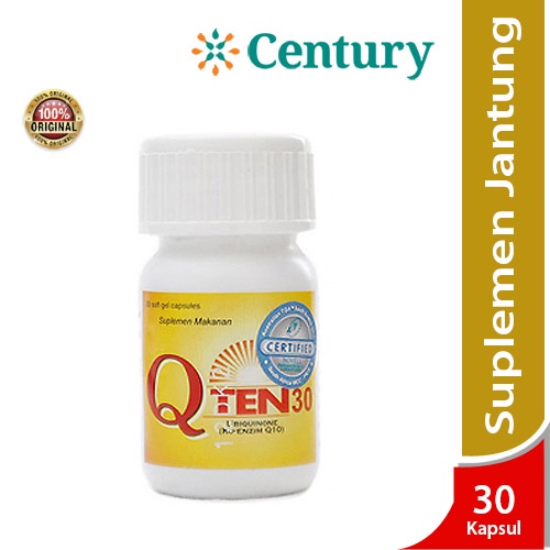 Jual Q-Ten 30mg Soft Capsule 30's / Suplemen Jantung / Antioksidan ...