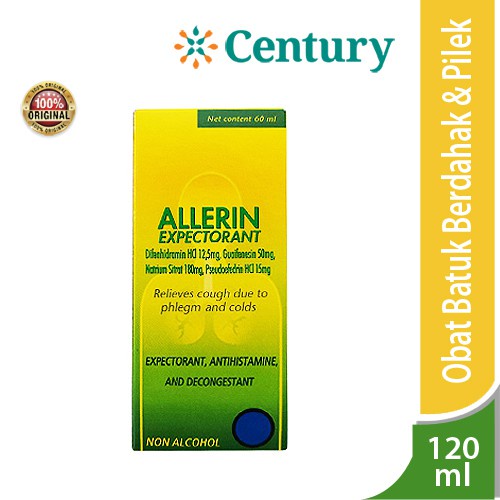 Jual Allerin Expectorant 120ml | Shopee Indonesia