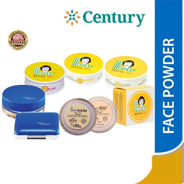 Jual Marcks Bedak Rose- Creme- Putih 40 gr/ Invisible- Natural Beige ...
