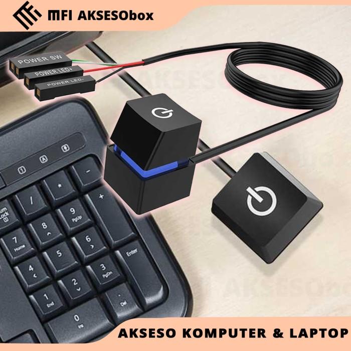Jual tombol power pc komputer eksternal universal rgb led pc power ...