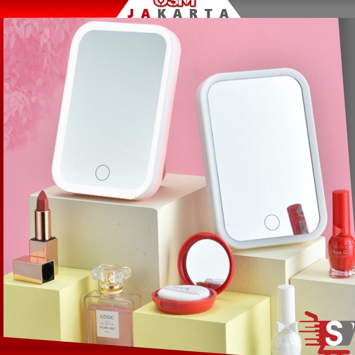 Jual (A☛2E☛) OSM JKT C5287 Cermin Lampu LED Rechargeable Tombol Touch ...