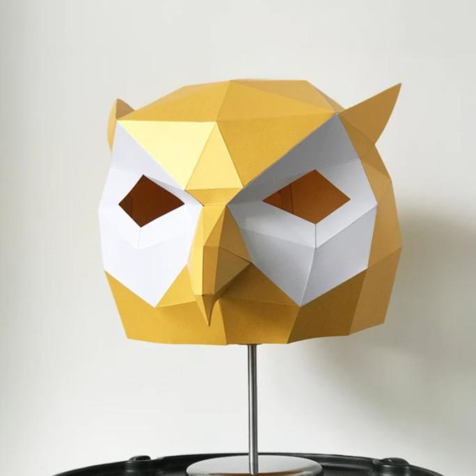Jual DIY Papercraft Topeng Owl Burung Hantu Mask Premium 3D Unik ...