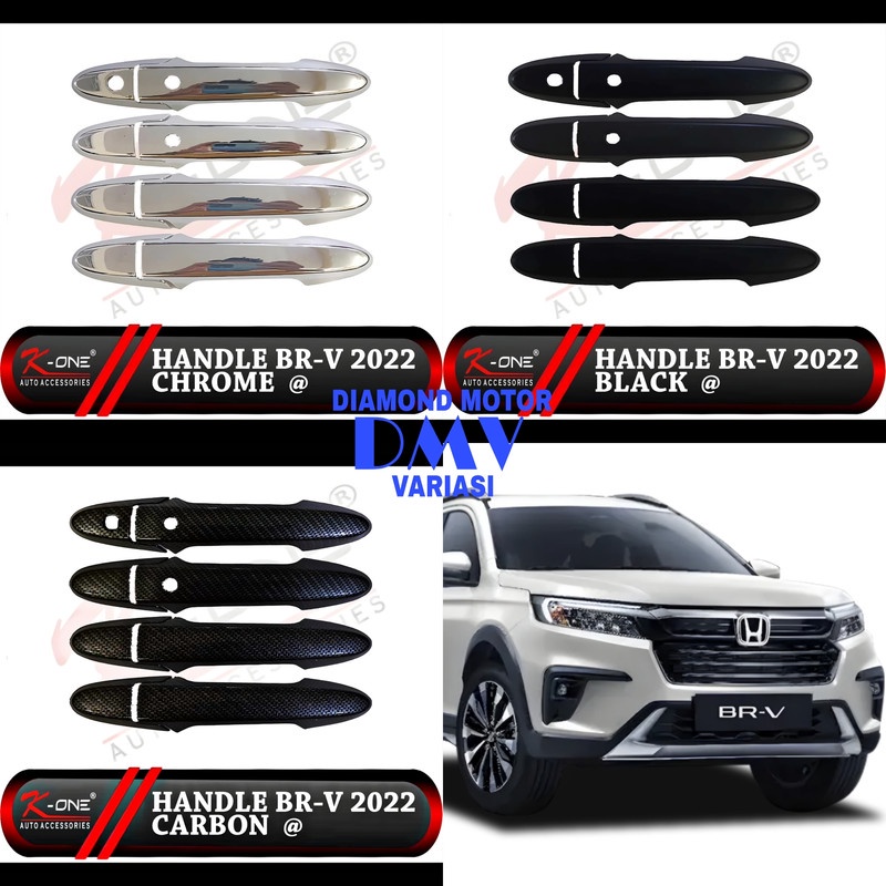 Jual Lis Garnis Cover Handle Pintu Chrome Hitam Doff Carbon Honda All New BRV 2022 2023 2024 ...
