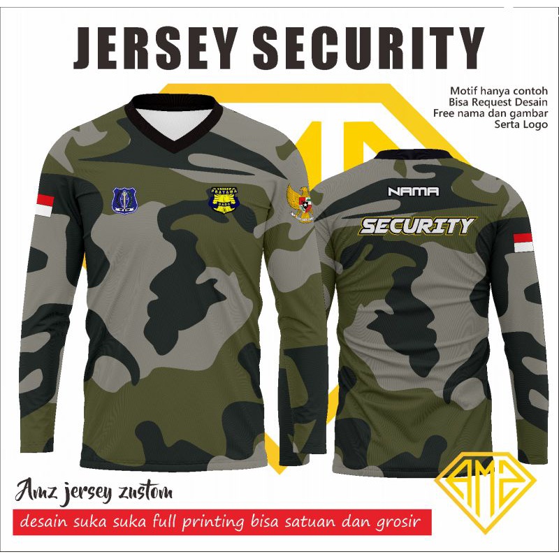 Jual JERSEY SECURITY FULL PRINTING LENGAN PANJANG | Shopee Indonesia