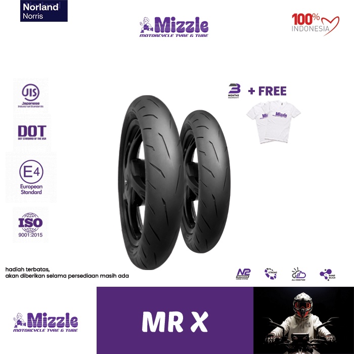 Jual Paket Ban Matic Tubeless Soft Compound Mizzle MR X 80/80-14 & 90/ ...