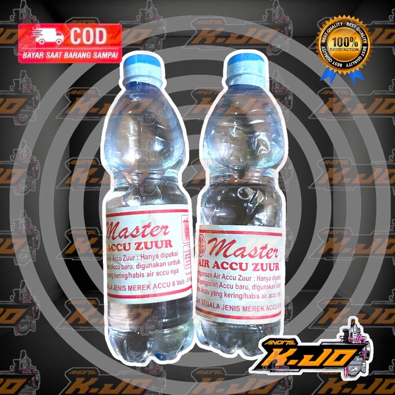 Jual Air Accu Zuur Keras Accu Water Cairan Aki Zurr Zur MASTER 600 ml ...