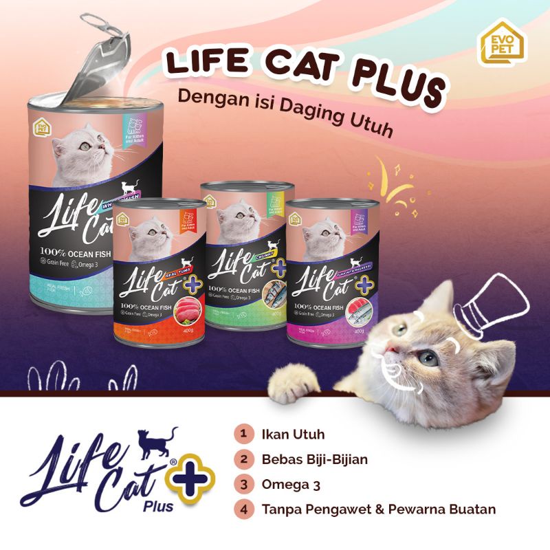 Jual life cat kaleng plus makanan basah kucing all stage | Shopee Indonesia