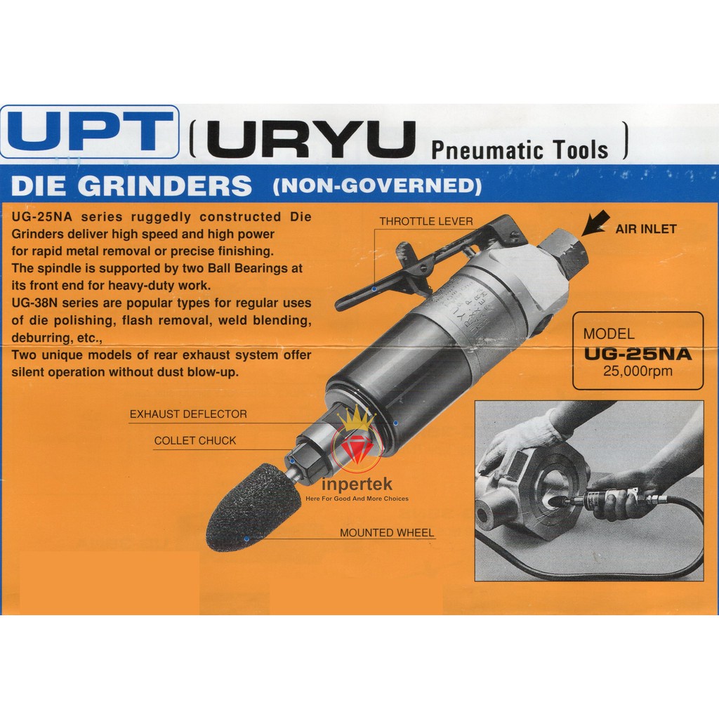 Jual Die Grinder UG-25NA URYU Mesin Cuner 3mm 6mm Gerinda Tuner Angin ...