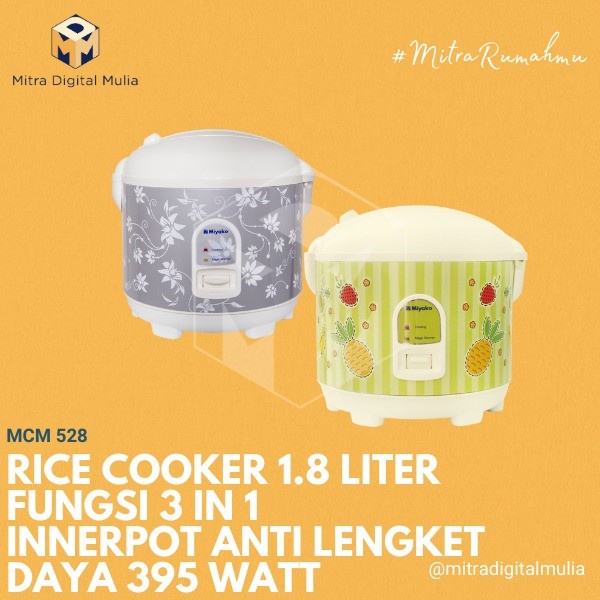 Jual Miyako MCM 528 Silver Magic Com Rice Cooker [ 1.8 Liter] | Shopee ...