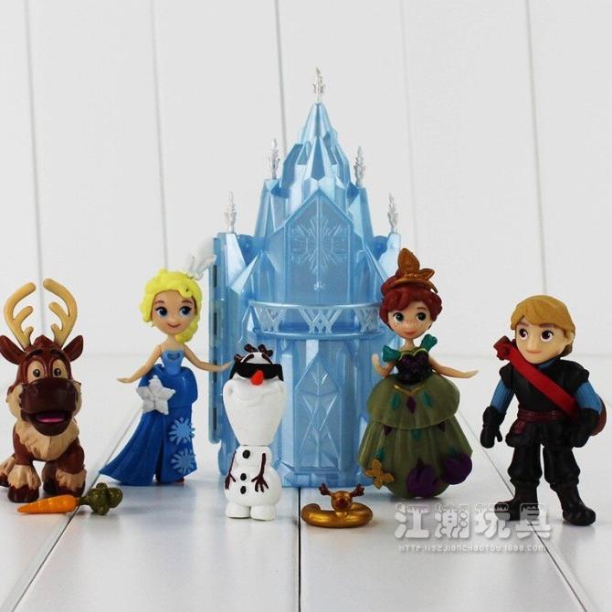 Jual FIGURE FROZEN ELSA ANNA OLAF KRISTOFF SVEN ISTANA SET OF 6 TOPPER ...