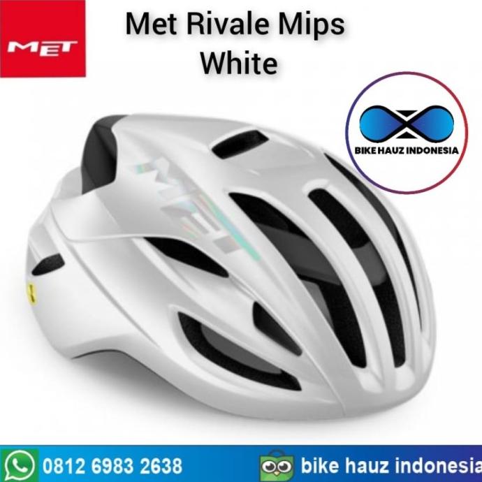 Jual Helm Sepeda Met Helmet New Original Rivale Mips Red Black Roadbike