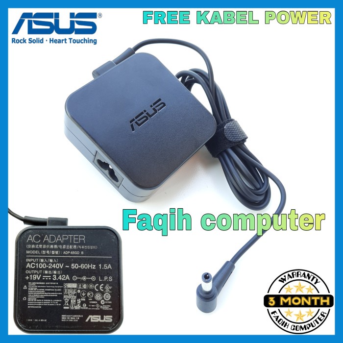 Jual Adaptor Charger Laptop Asus ADP 65GD B 19V-3.42A 65W DC 5.5*2.5mm | Shopee Indonesia