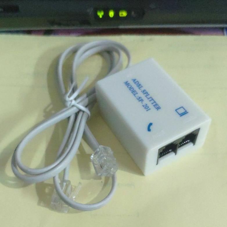 Jual New Adsl Splitter Plus Kabel Telepon Rj11 | Shopee Indonesia