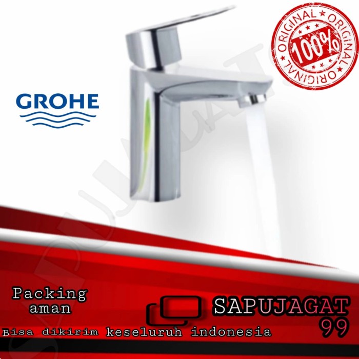 Jual GROHE BauEdge Single-Lever Basin Mixer 32819000 Keran Wastafel ...