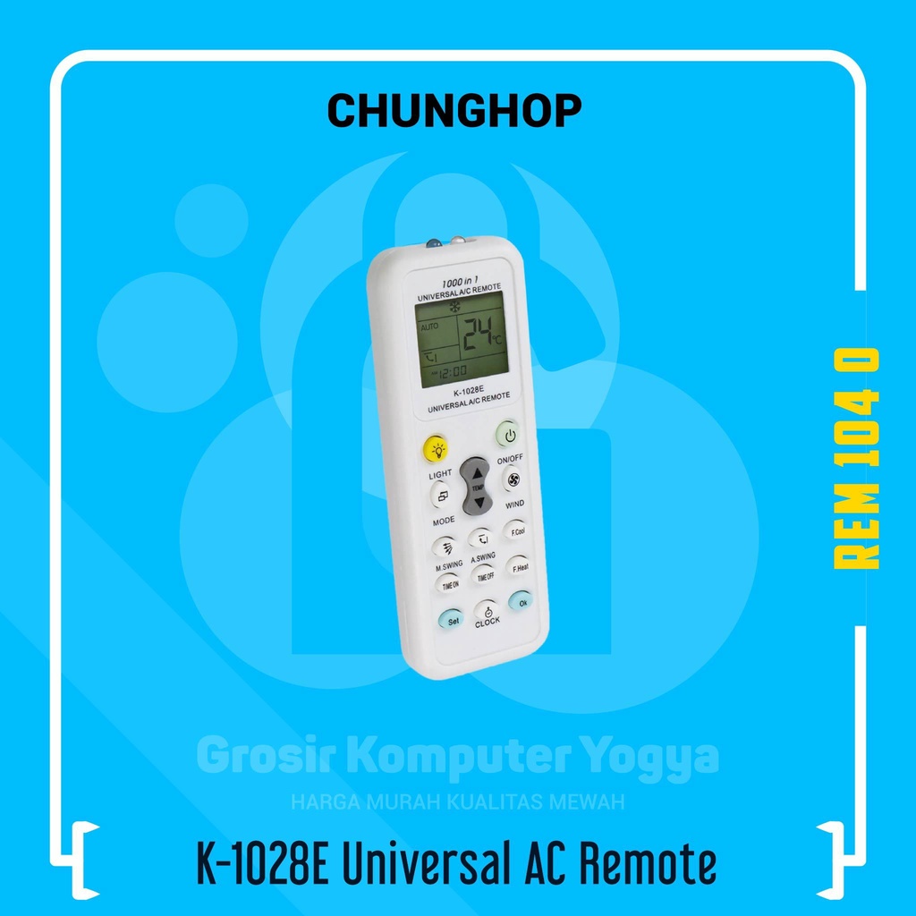 Jual CHUNGHOP K-1028E Universal AC Remote Controller with Flashlight ...