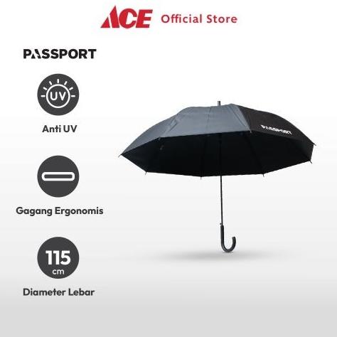Jual Ace - Passport 115 Cm Payung Stick Eva - Hitam | Shopee Indonesia