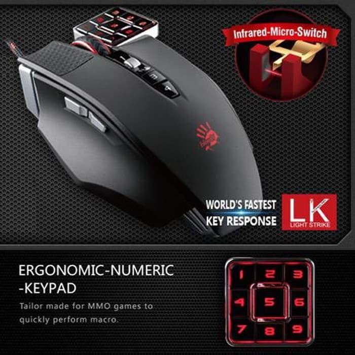 Jual Ml160 Optic Micro Switch Gaming Mouse Bloody | Shopee Indonesia