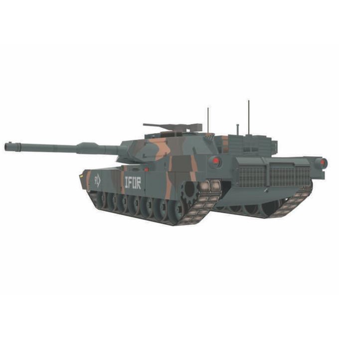 Jual DIY Papercraft Lembar kertas pola Tank M1A1 Abrams NATO green ...