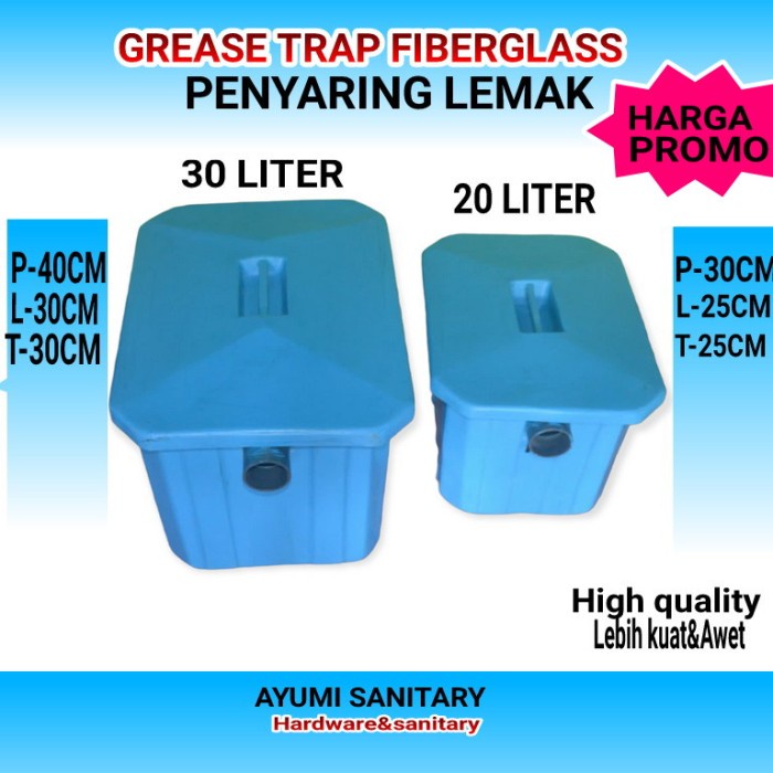 Jual Terlaris Grease Trap Fiberglass /Penyaring Lemak Fiber 30Liter ...