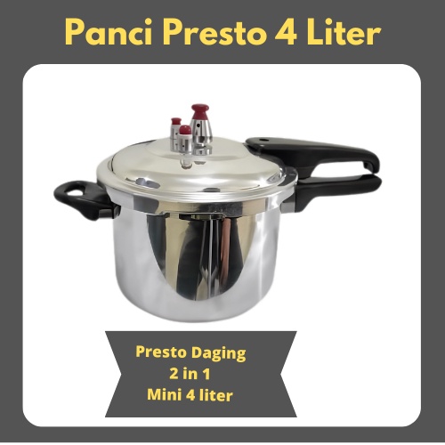 Jual Panci Presto 4 Liter diameter18 CM / Pressure Cooker 4 liter merk LINGKARAN DUA presto ...