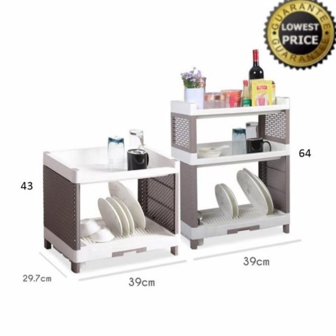 Jual RAK PIRING 3 SUSUN PLASTIK PORTABLE MULTIFUNGSI RAK DAPUR ...