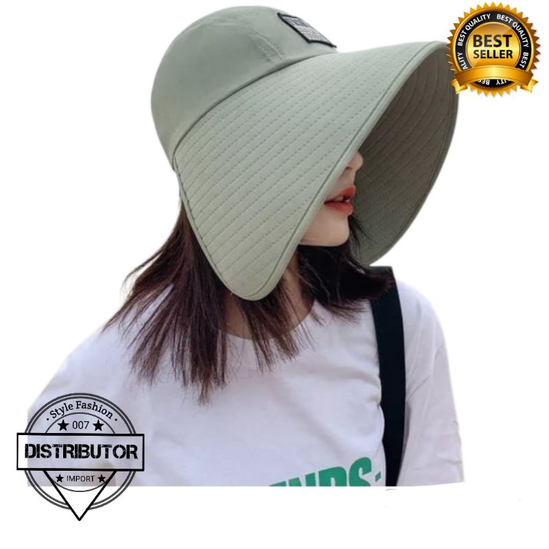 Jual Topi wanita lebar depan anti UV/Topi matahari/Topi pantai/Topi fashion korea | Shopee Indonesia
