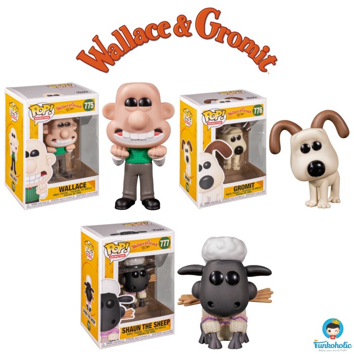 Jual Funko Pop! Set Promotion Animation - Wallace, Gromit, Shaun The Sheep | Shopee Indonesia