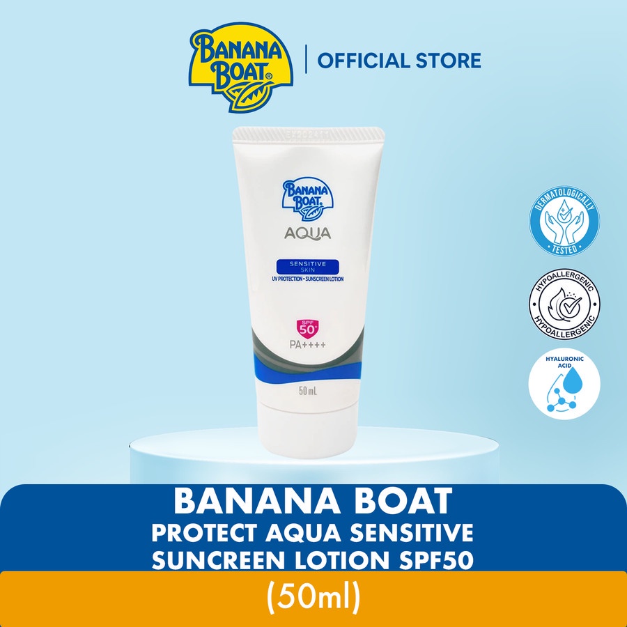 Jual Banana Boat Simply Protect Aqua Sensitive Suncreen Lotion SPF50 ...