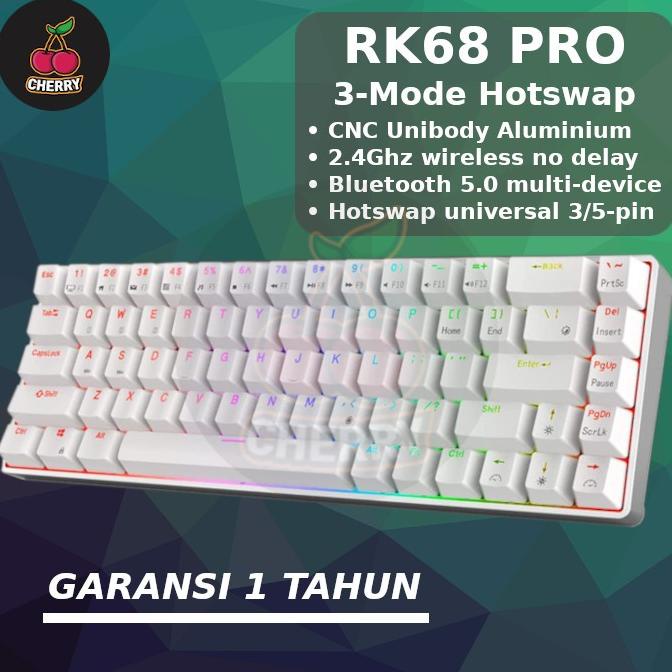 Jual Royal Kludge RK68 PRO RK837 PRO Wireless Bluetooth Mechanical ...