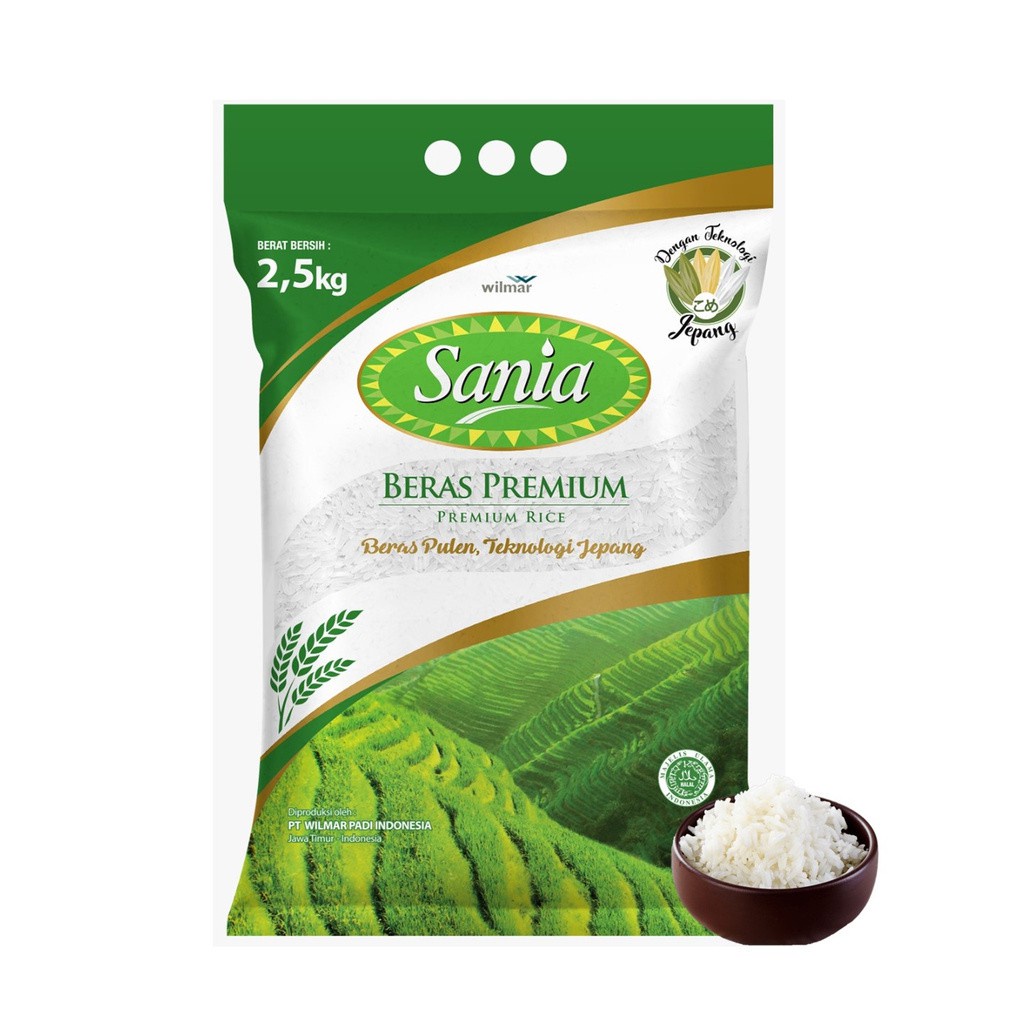 Jual SANIA BERAS PREMIUM 2.5 KG RICE PULEN PADI NASI SANGU | Shopee ...