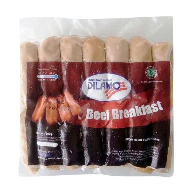 Jual DILAMO BEEF BREAKFAST 500 GR SOSIS BAKAR GORENG | Shopee Indonesia