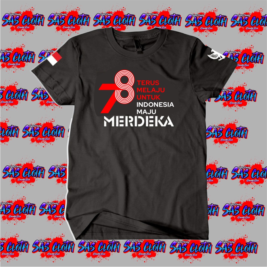 Jual Kaos t-shirt baju hut RI ke 78 th 17 agustus 1945 indonesia merdeka / kaos proklamasi ...