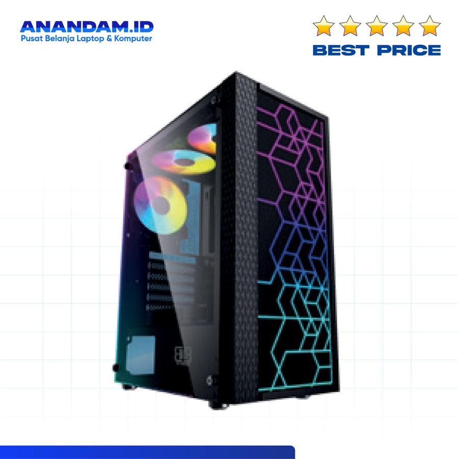 Jual Casing Simbadda Battleground BG 05 ATX RGB LED PANEL USB 3.0 + 2 FAN | Shopee Indonesia