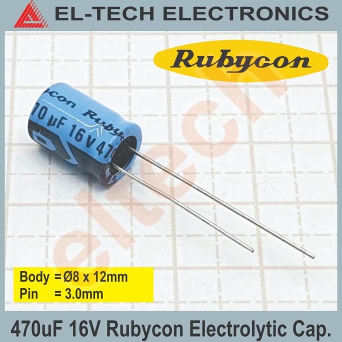 Jual Diskon 470uF 470 uF Micro Elektrolit Capacitor Kapasitor Elco Elko ...