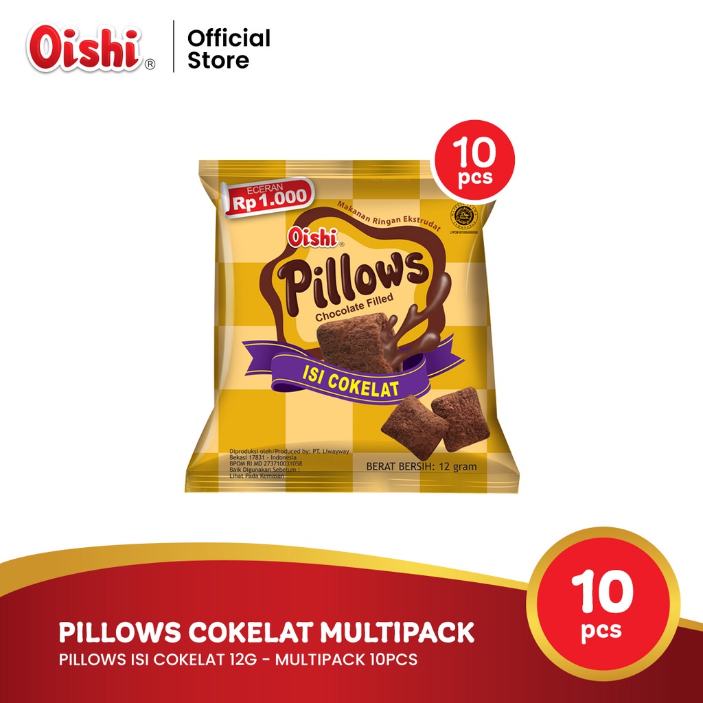 Jual Oishi Pillows Coklat Renceng 12g | Shopee Indonesia