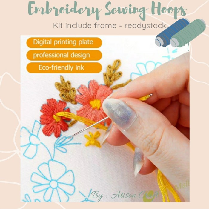 Jual MUST HAVE!! DIY JAHIT SULAM DENGAN HOOP KAYU MIDANGAN RAM FRAME ...