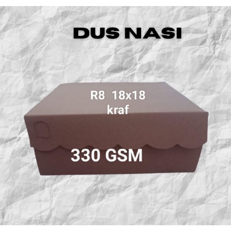 Jual Dus nasi Kraft SMP/ kotak nasi R8 R10k R10B 330gsm super tebal ...