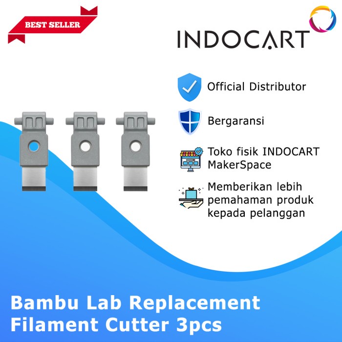 Jual INDOCART 3D Printer Parts Bambu Lab Replacement Filament Cutter ...